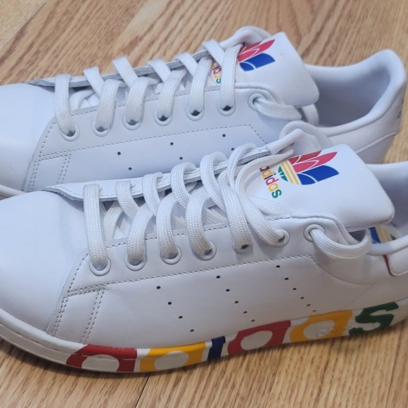 adidas | Shoes | Adidas Stan Smith Mens Multicolor Casual White Leather ...